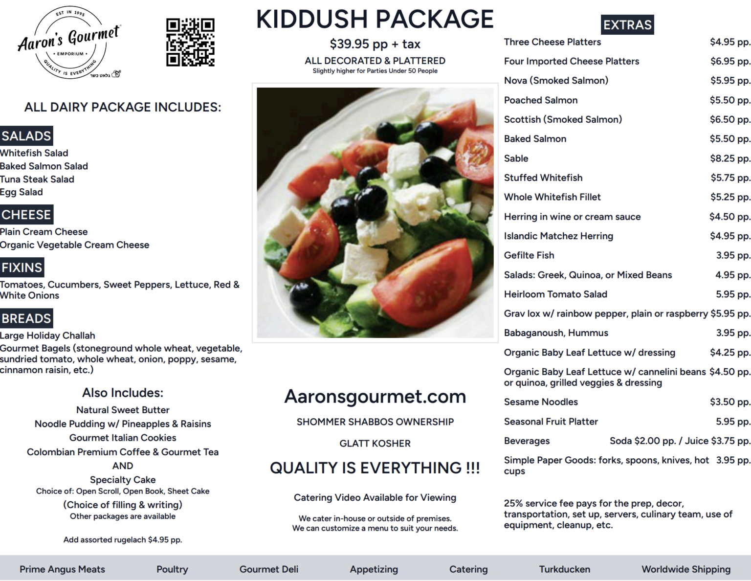 MENUS - Aaron's Gourmet Emporium